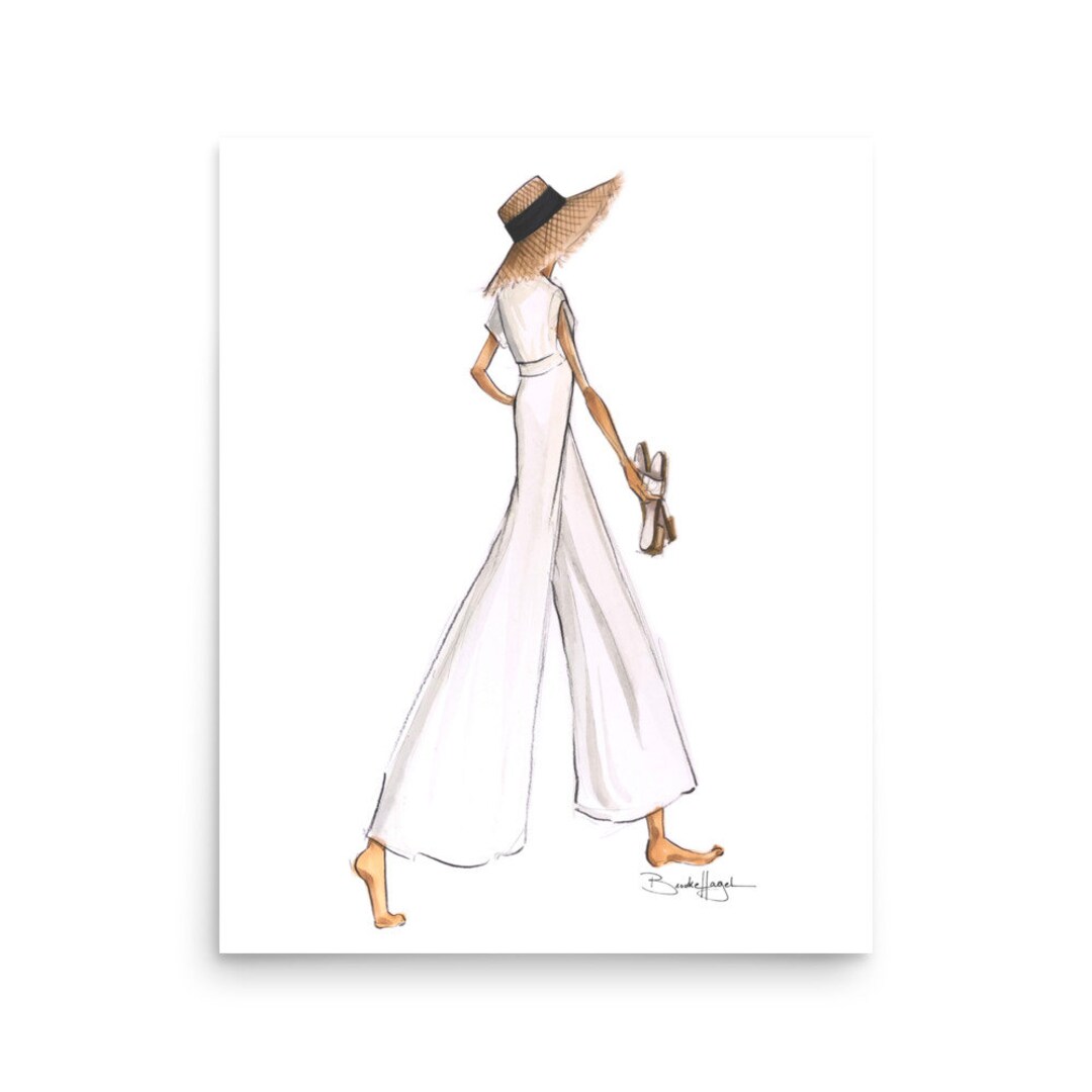 Amanda Fashion Illustration Print - Etsy
