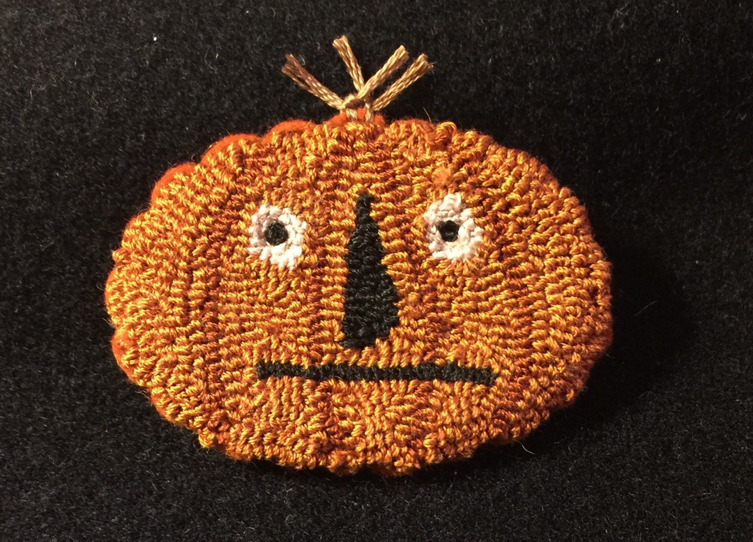 Primitive Pumpkin Needle Punch Pin Fall Pumpkin Head - Etsy