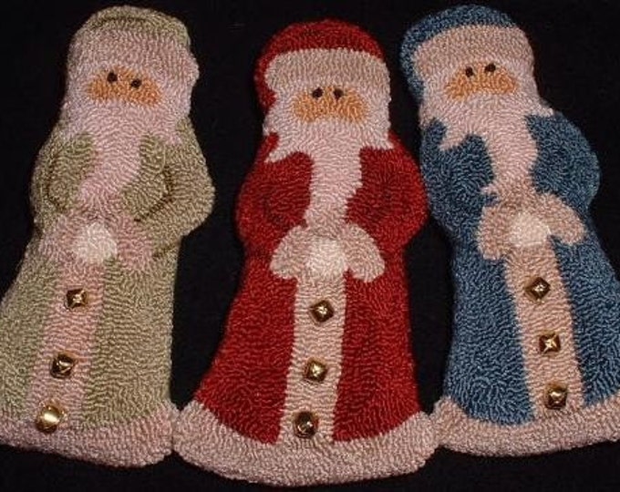 Primitive Needle Punch PATTERN Santa Ornies - Etsy