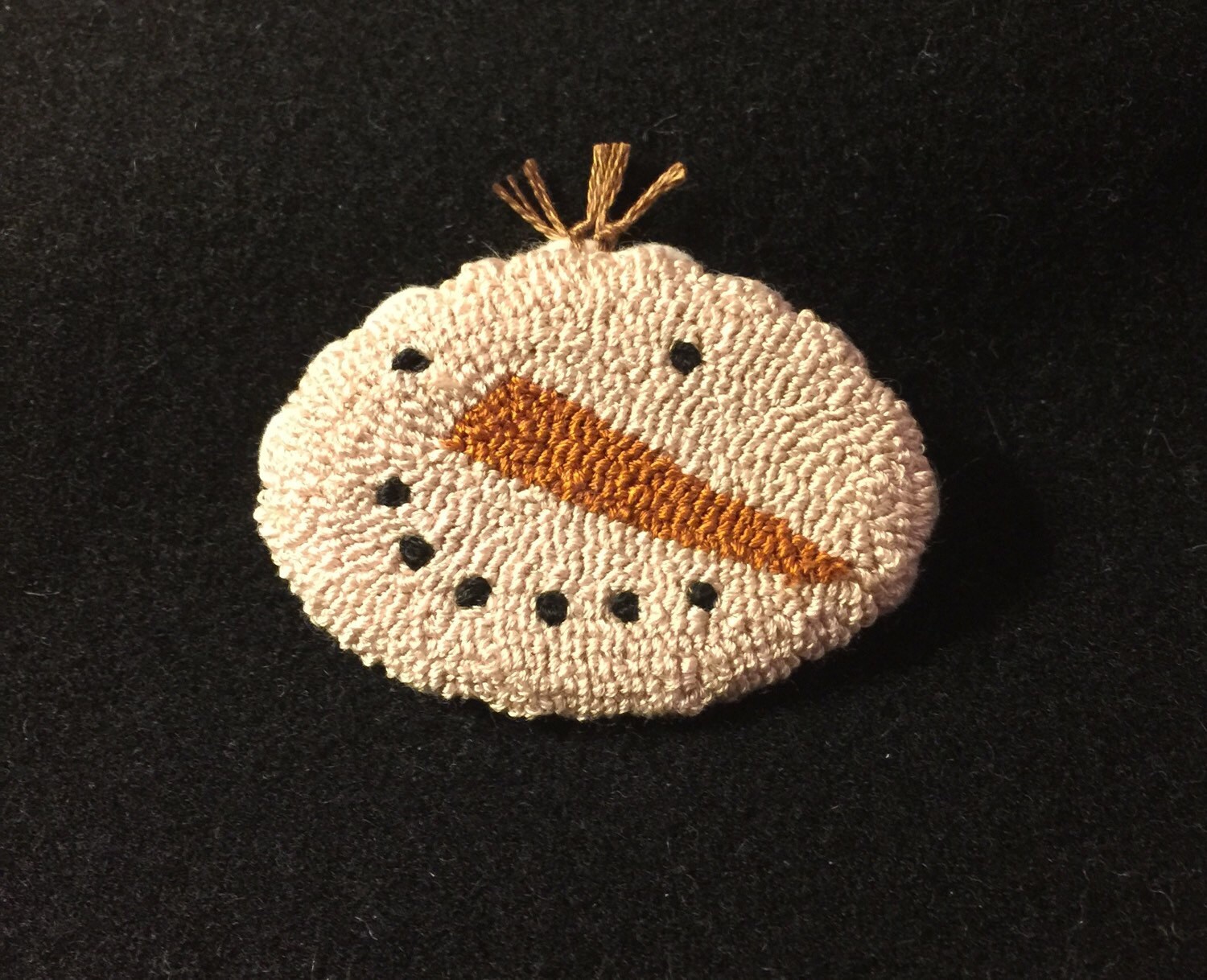 Primitive Needle Punch Pin Snowman Head - Etsy