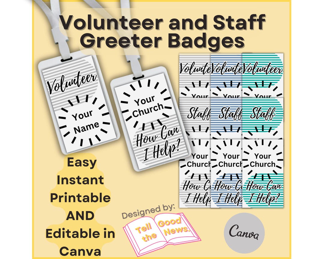 Staff Volunteer Greeter Badges | Welcome Name Badge | How Can I Help ...