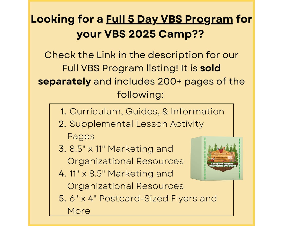 Vacation Bible School Forms Bundle of 10 | VBS Sign-up Registration ...