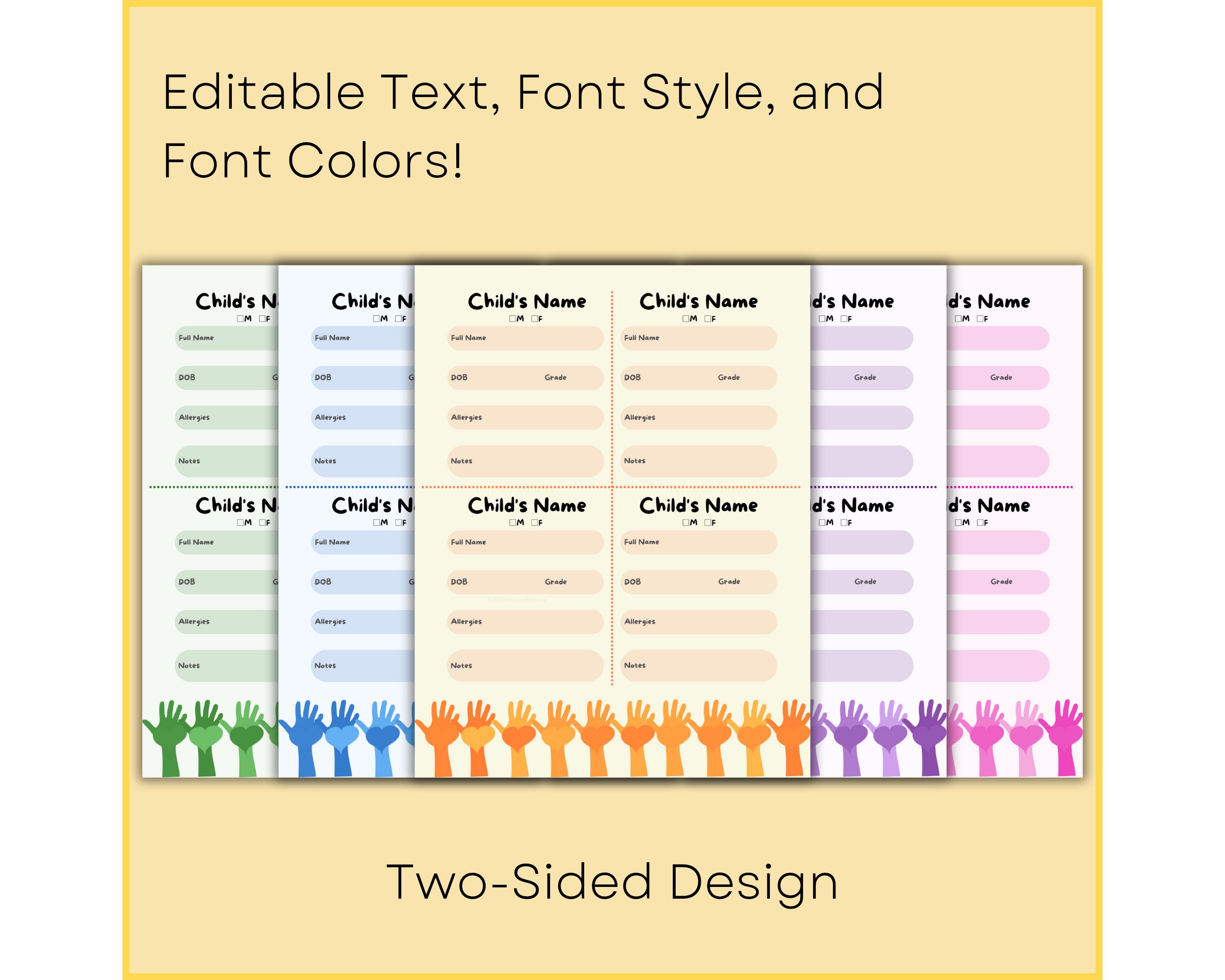 Children's Ministry Registration Form | Church Ministry Flyer | Kid's ...