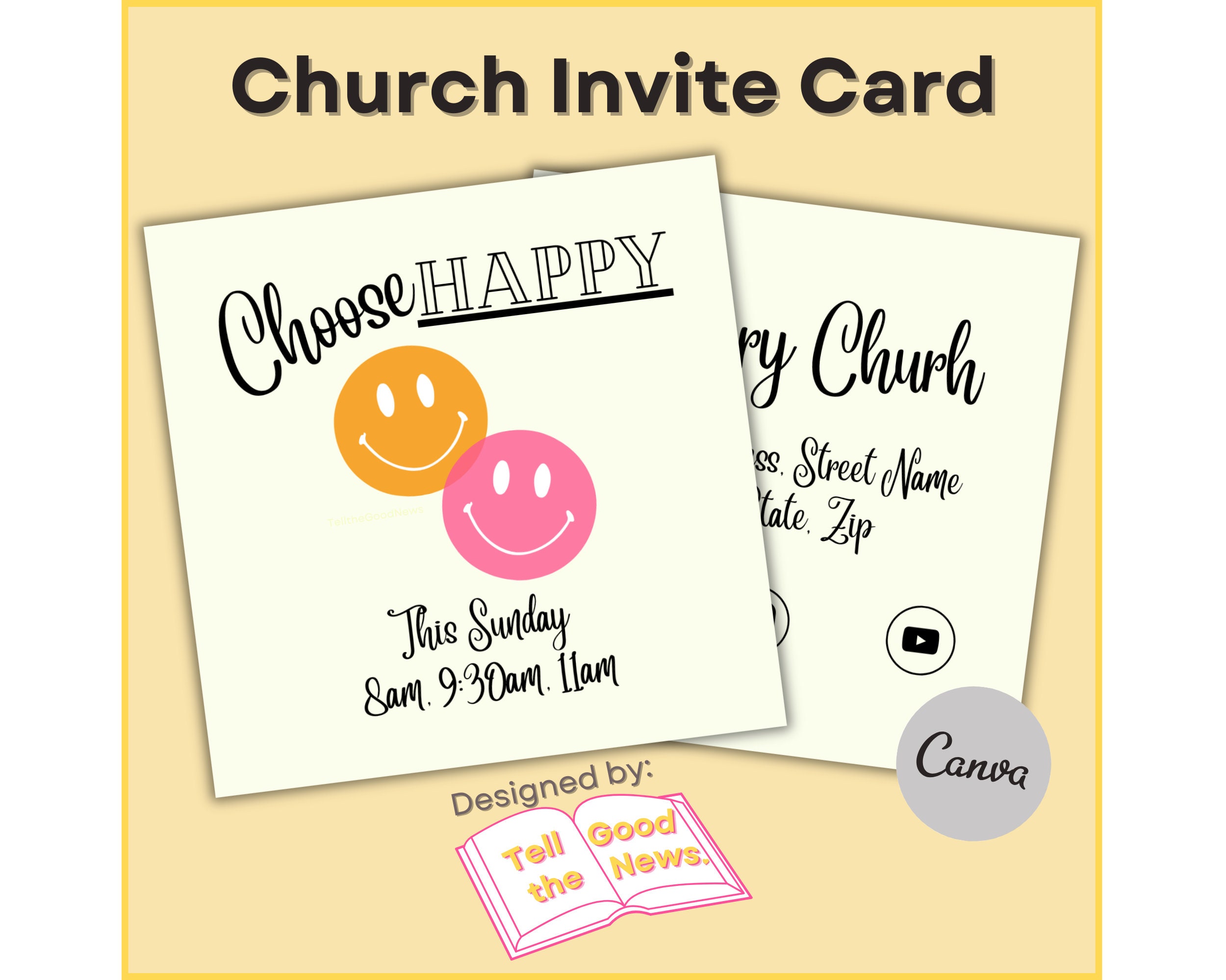 Church Invite Card Template | Ministry Church Service Flyer Invitation ...
