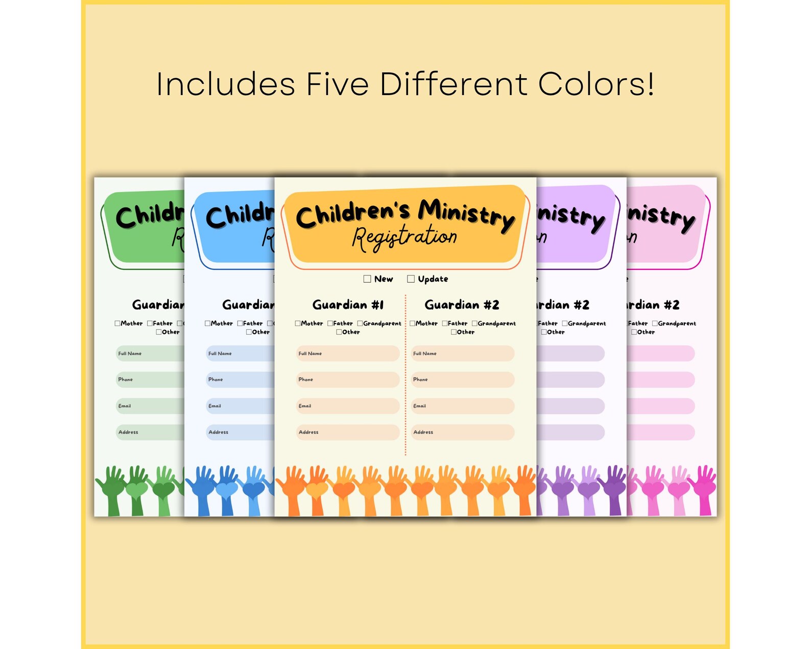 Children's Ministry Registration Form | Church Ministry Flyer | Kids ...