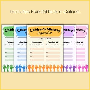 Children's Ministry Registration Form | Church Ministry Flyer | Kids ...