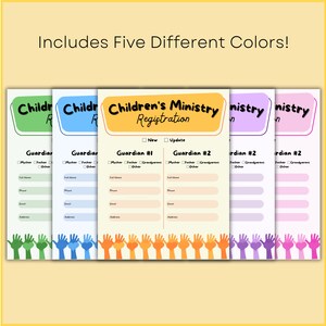 Children's Ministry Registration Form | Church Ministry Flyer | Kid's ...