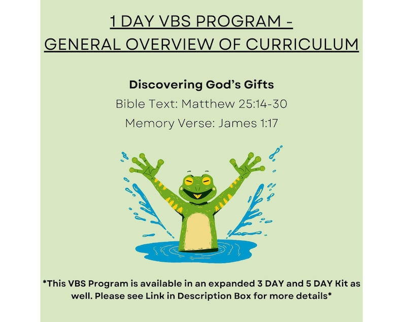 2026 Vacation Bible School One Day Kit | VBS Skit, Curriculum, Guides ...