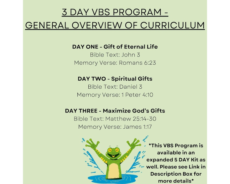 2026 Vacation Bible School Three Day Kit | VBS Skits, Curriculum ...