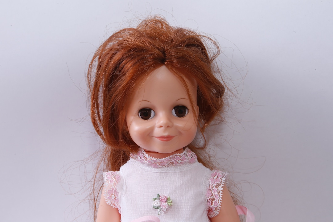 Crissy 70s Ideal Toy, Doll, 16", Redhead, Long Hair, White Dress ...
