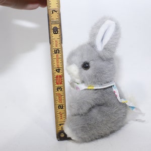 Small Gray Bunny, Russ Berrie, Plush, 7", Baby Rabbit, White Bib ...