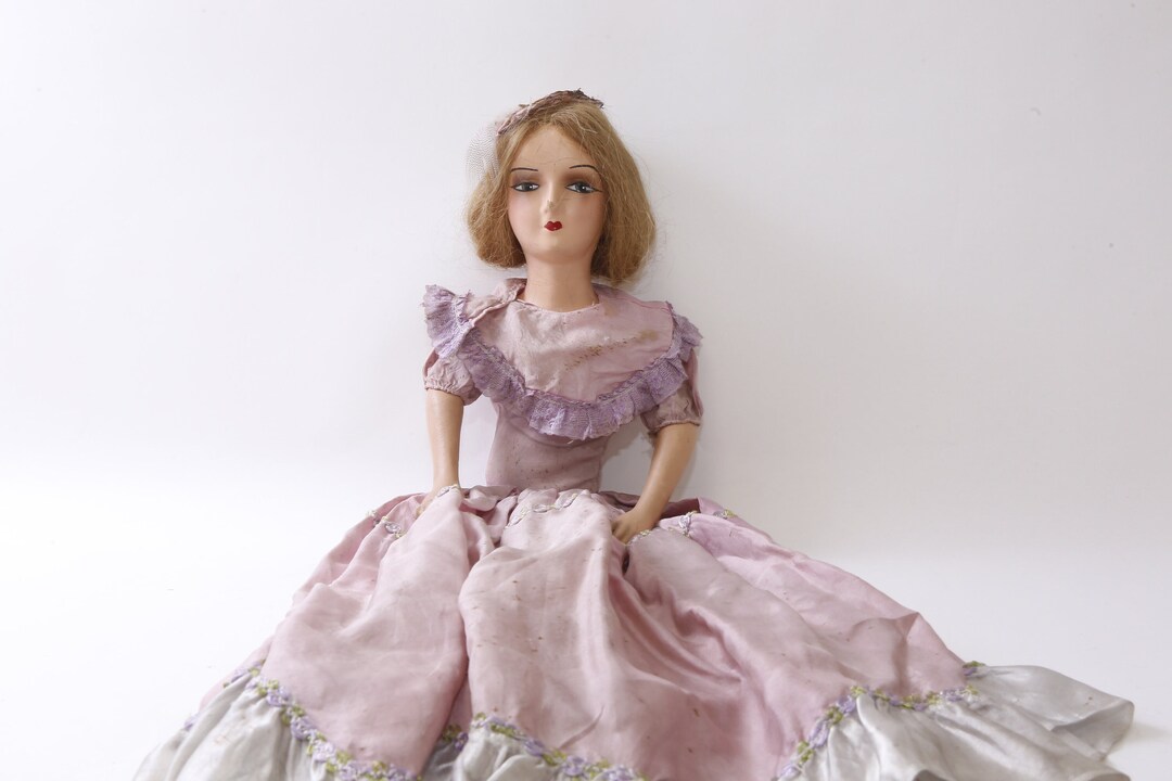Antique Victorian Boudoir Doll - 1920s/30s Doll, Girl, Dressed, Long ...