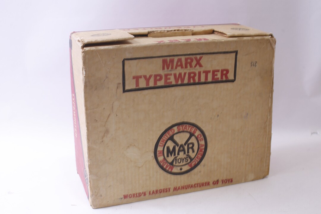 Marx Tin Toy Typewriter, in Original Box, Mechanical, Learning, Vintage ...