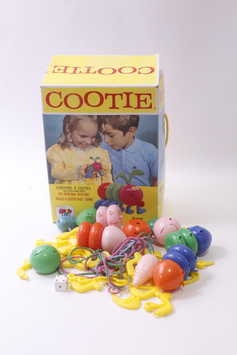 Cootie, Bug Building, Board Game, 1972, Schaper, Children. Fun, Vintage ...