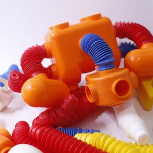 TOMY Popoids, Vintage, Construction, Interlocking, Toy Pieces Set ...
