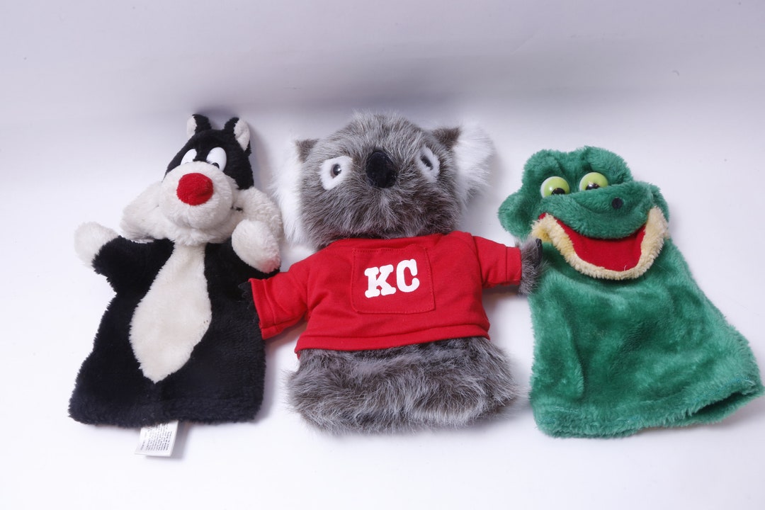 Hand Puppets, Sylvester the Cat, Koala, Frog, 10", Plush, Soft, Toy ...