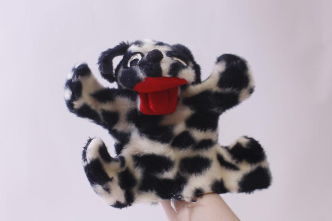 Dalmatian, Puppy, Hand Puppet, Small Plush, White Black, Soft Toy ...