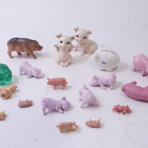 Lot of Little Pigs Toy Figurines, Miniature, Farm Animals, Collectibles ...