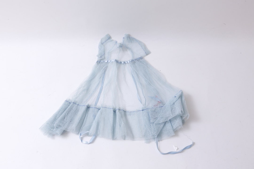 Estate Sale, 60s Blue See Thru Doll Dress, Blue Ribbon, Doll Clothing ...