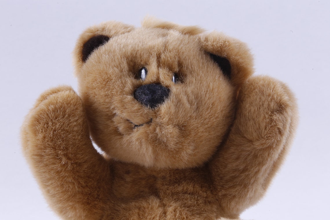 Arlo T Crispy Puppet Bear Plush Soft Doll Russ Berrie | Etsy