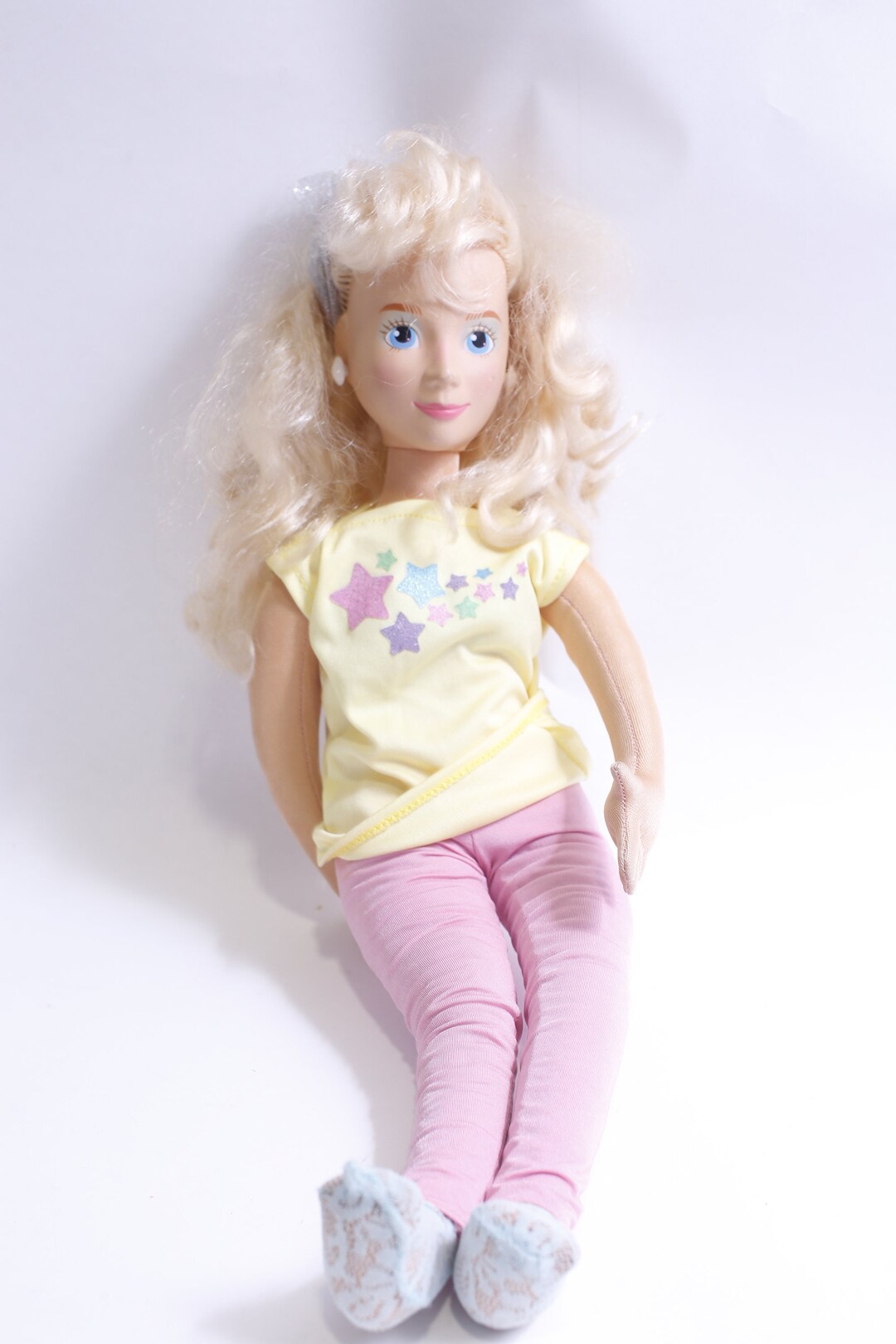 Mattel, Hot Looks, Doll, 18", Blonde, Long Hair, Yellow T-shirt, Pink ...
