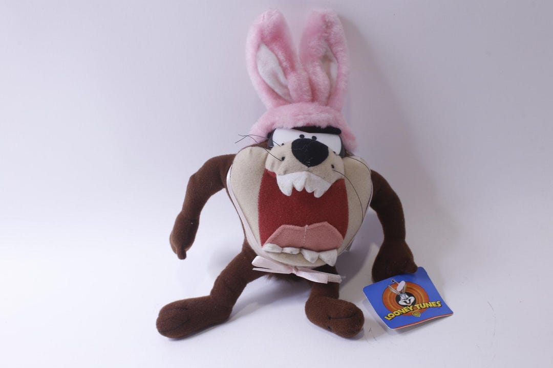 Looney Tunes, Tasmanian Devil Easter Bunny, Bean Bag, Plush, Warner ...