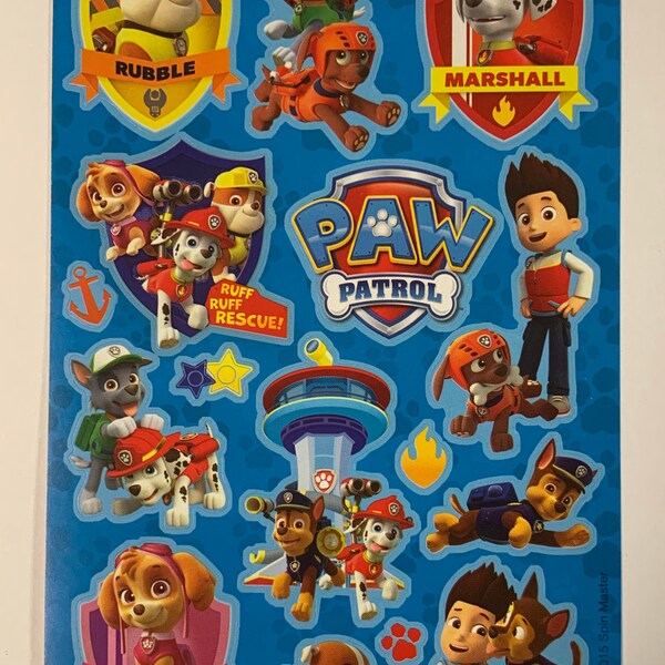 Paw Patrol Stickers - Etsy