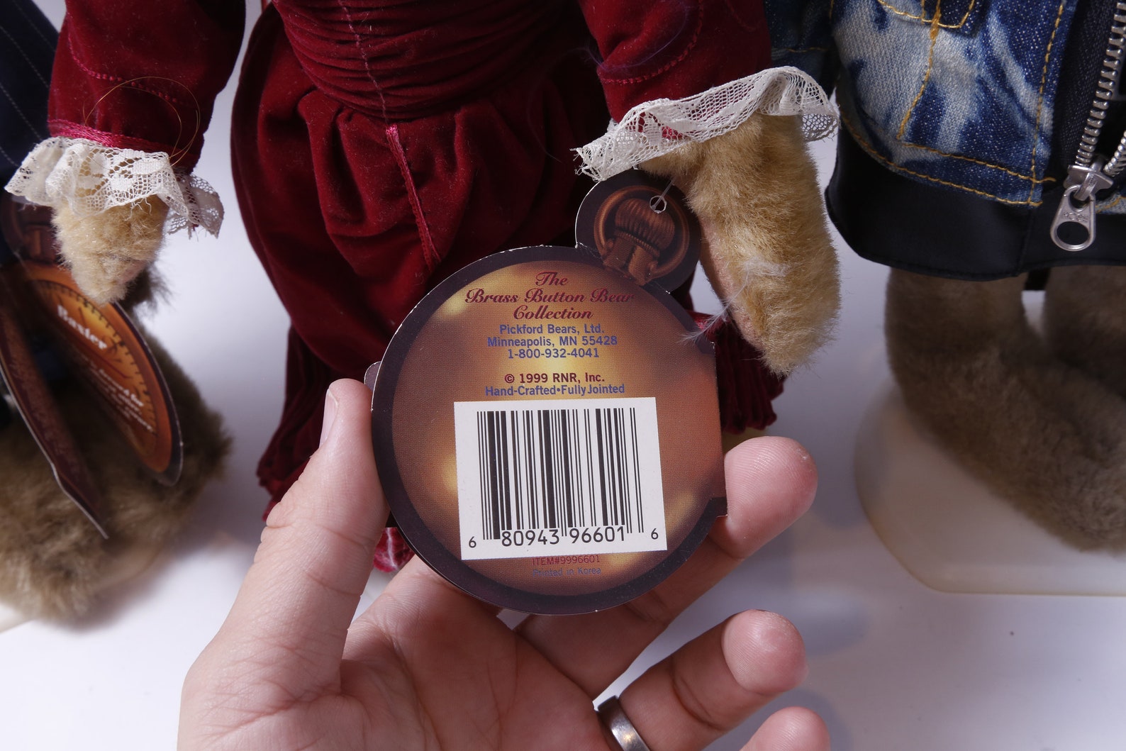 Brass Button Bears, Baxter, Gabrielle, Roxy, Hand Crafted, Dressed, 13 ...