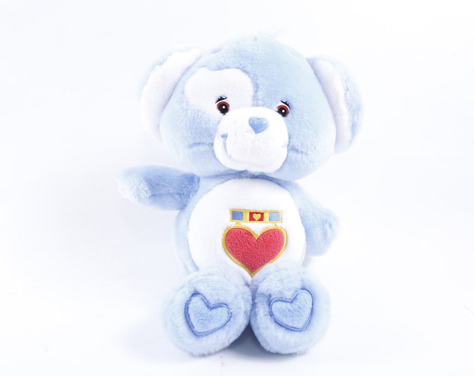 VV Care Bears Loyal Heart Dog Blue Plush Soft Doll Toy Figure Red Heart ...
