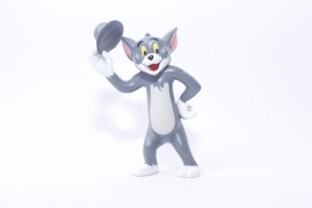 Tom & Jerrt Cat, Waving With Hat, 3", PVC, Figure, Standing, Cartoon ...