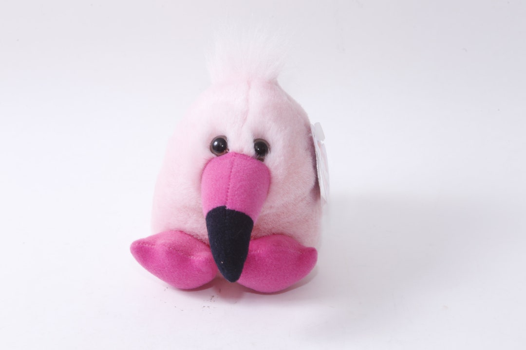 Puffkins, Flo, the Flamingo, Pink, Bird, Animal, 4", Toy, Soft, Vintage ...