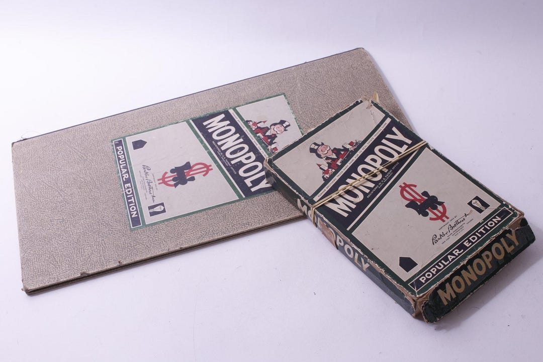 Monopoly, Popular Edition, Board Game, 1954, Parker Brothers, Vintage ...