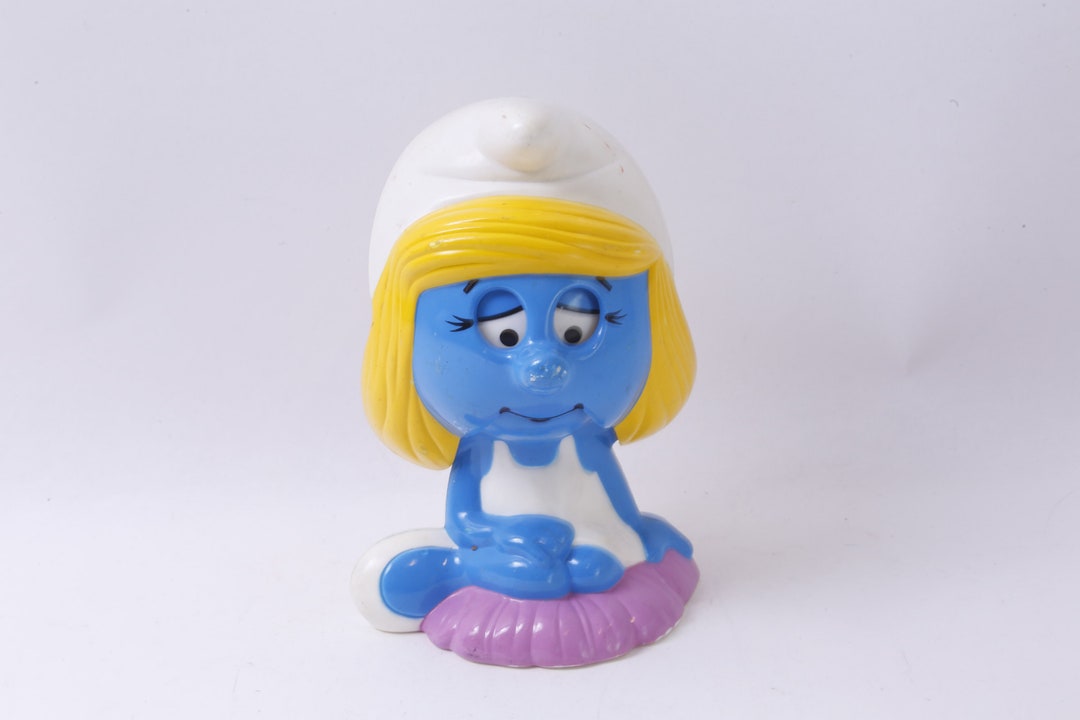 Wallace Berrie, Smurf, Smurfette, Talking, Pull Toy, 7", Figure, Animal ...