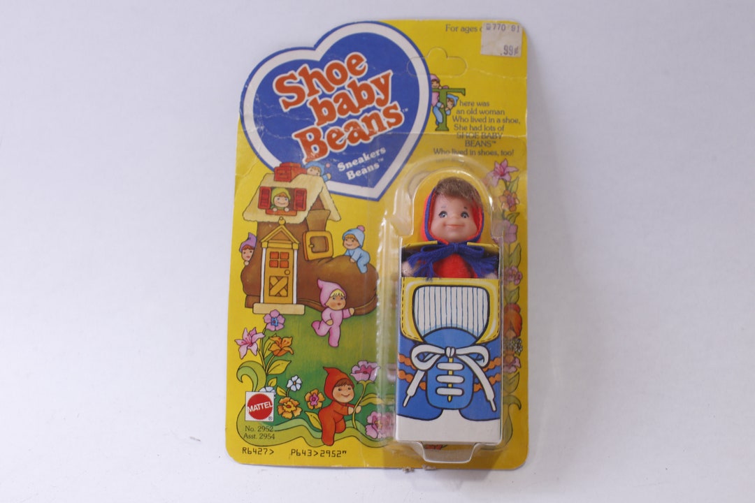 Mattel, Shoe Baby Beans Doll, Sneakers Beans, 1978, Little Toy, Sealed ...