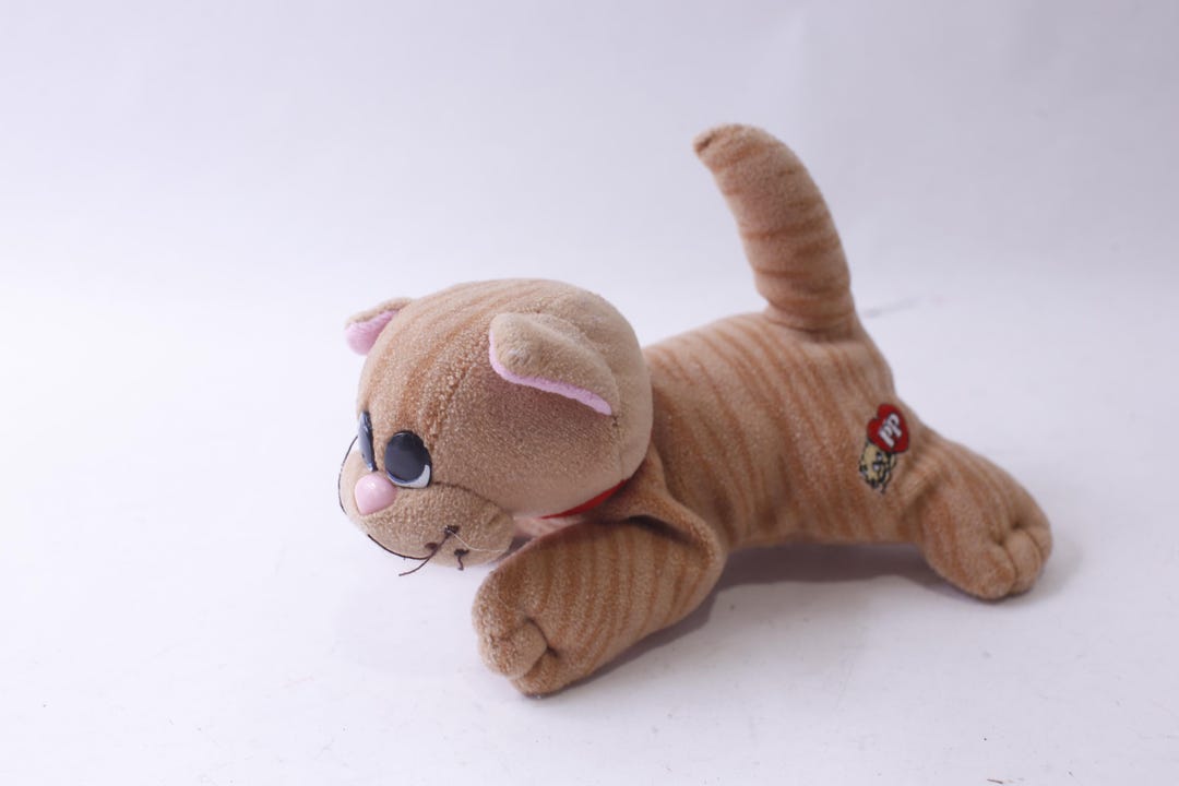 Tonka Pound Purries, Orange Tabby Plush Kitten, 7 Inches, Lying Down ...