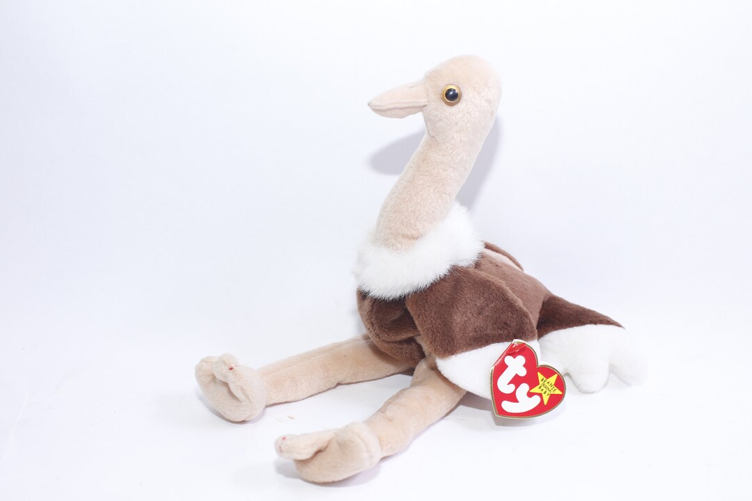 Ty Beanie Baby, Stretch the Ostrich, Plush, Funny Bird, Soft Toy, Cute ...