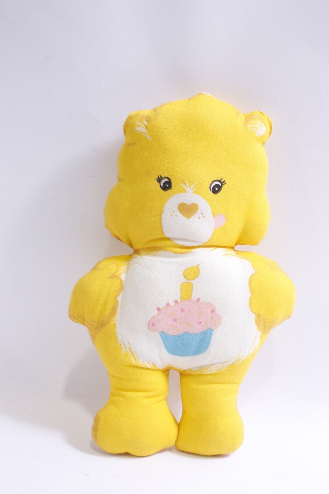 Yellow Care Bear Plush Toy, Handmade Pillow, Collectible Care Bear ...