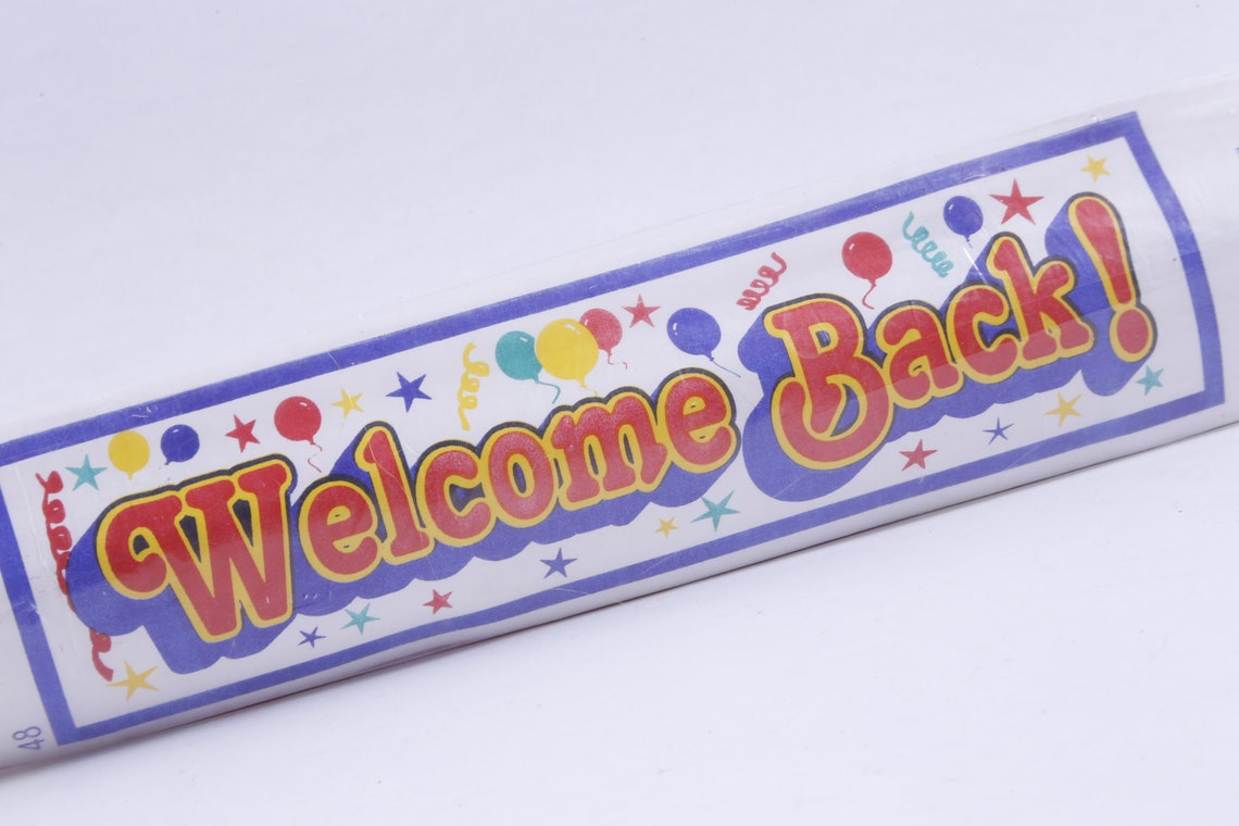 Welcome Back BANNER Party Paper Decor Home Sign Signage | Etsy