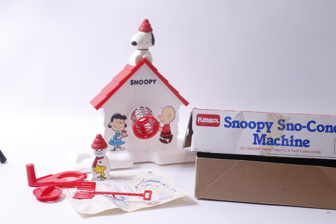 Playskool, Snoopy Sno-cone Machine, 1986, Playset, Snow Cone Shaved Ice ...