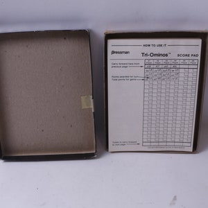 Tri-ominos the Triangle Game Score Pad Board Game 1978 - Etsy