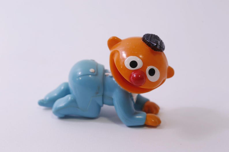 Sesame Street, Baby Ernie, Wind Up, Crawling Figure, Muppets, Vintage ...