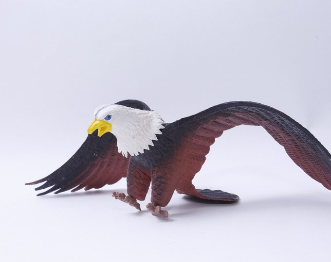 Vintage Rubber Bald Eagle, Bird, US Seal Eagle, Toy, Figure, White Head ...