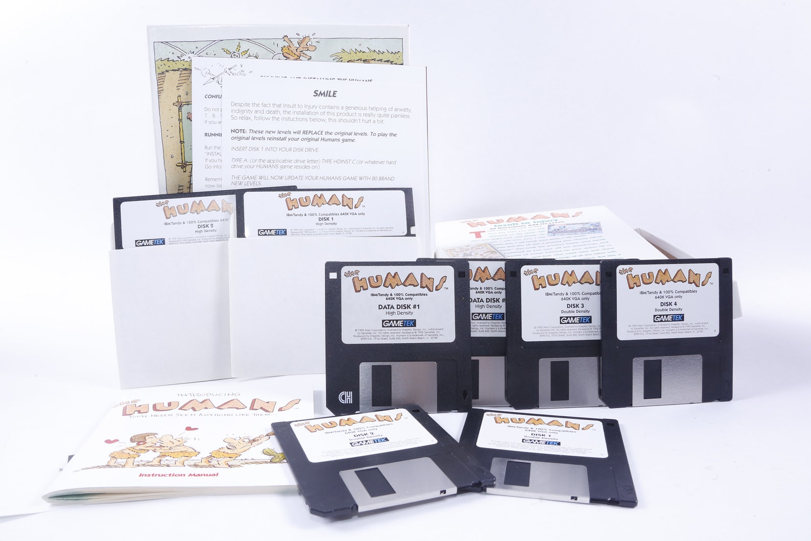 Humans PC Game Atari Gametek 1992 Arcade Game Floppy | Etsy