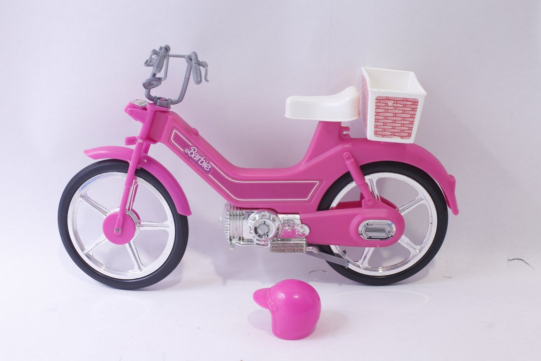 Barbie Pink Motorcycle With a Helmet, Toy Vehicle, 1980s, Mattel ...