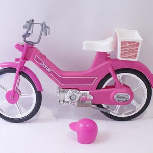 Barbie Pink Motorcycle With a Helmet, Toy Vehicle, 1980s, Mattel ...