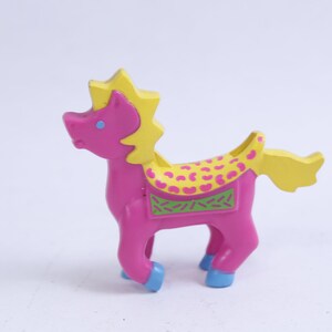 Wee Wild Things, Horse Figure, Miniature, Pink, Yellow, PVC Figure, Toy ...