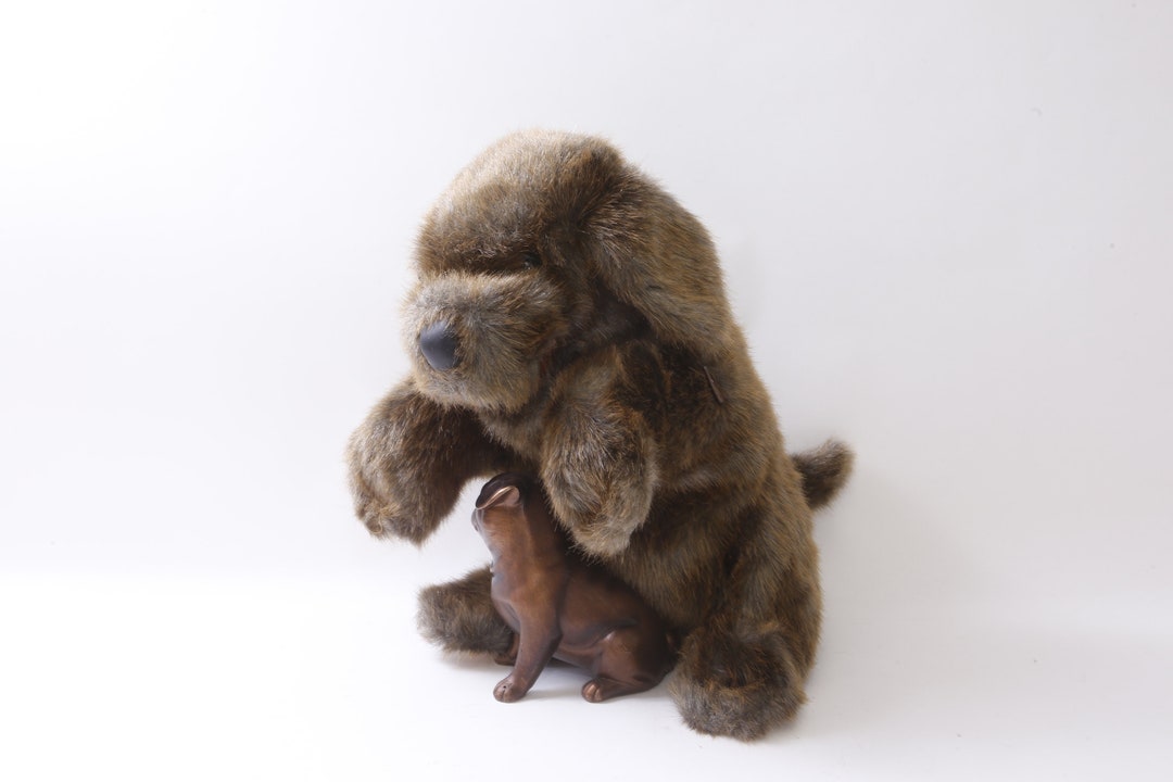 Folkmanis Puppets, Dog, Brown, Puppy, Big, Vintage Plush, Hand Puppet ...