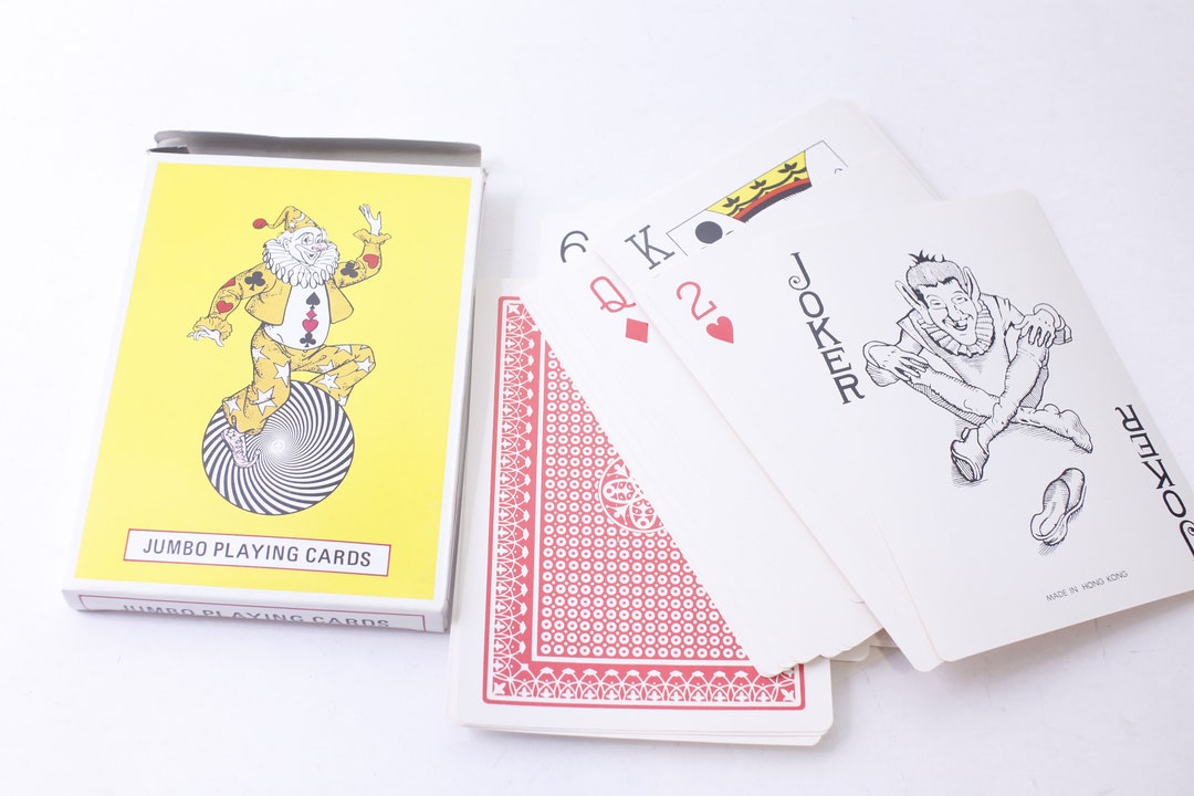 Jumbo Playing Cards, Plastic Coated, Card Deck, Large, Oversized ...