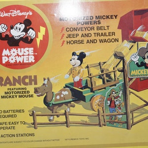 Mickey Mouse Power Ranch Disney Vintage Playset Western Cowboy - Etsy