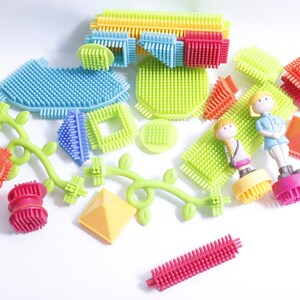 Bristle Blocks, Interlocking Building Blocks, Playset for Toddlers ...
